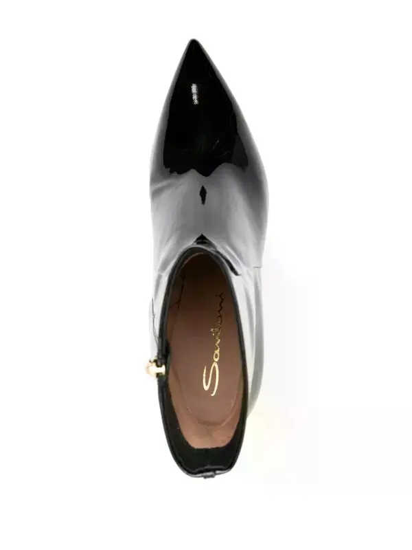 Santoni 65mm Patent Leather Ankle Boots