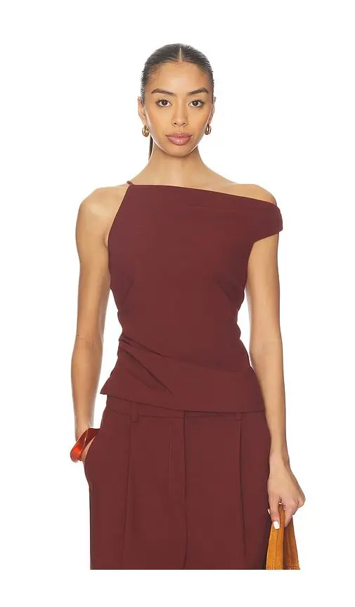 A.L.C. Leia One-shoulder Top - Rust