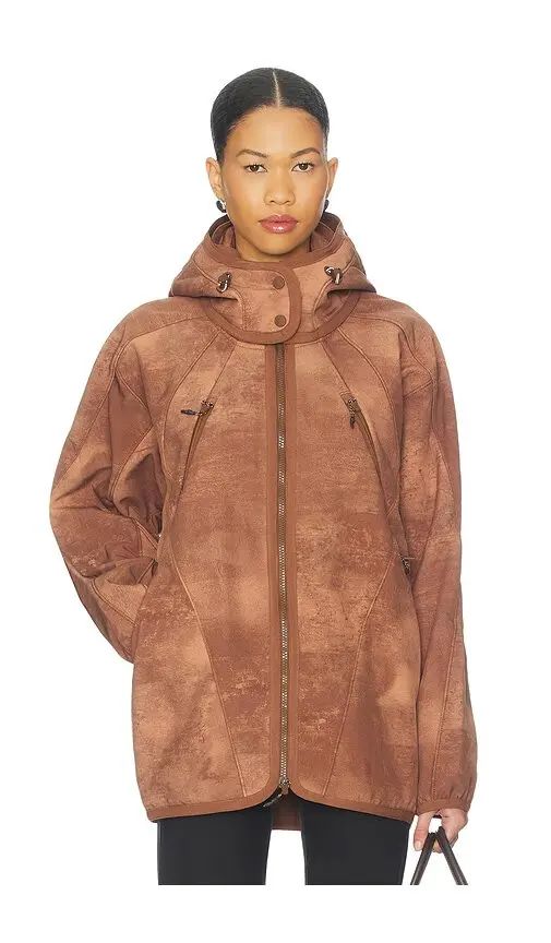 Free People Canyon Crushin Faux Leather Ripstop Jacket