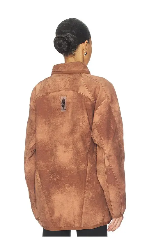 Free People Canyon Crushin Faux Leather Ripstop Jacket