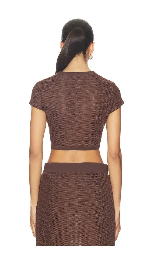 Simkhai Lidie Short Sleeve Top In . Also