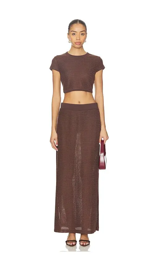 Simkhai Lidie Short Sleeve Top In . Also