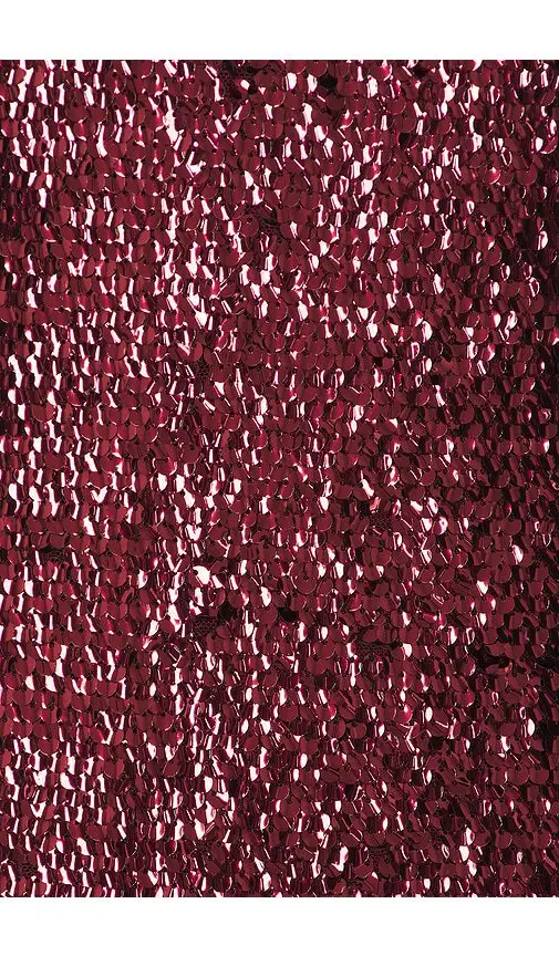 Simkhai Isla Halterneck Sequin Mini Dress - Wine