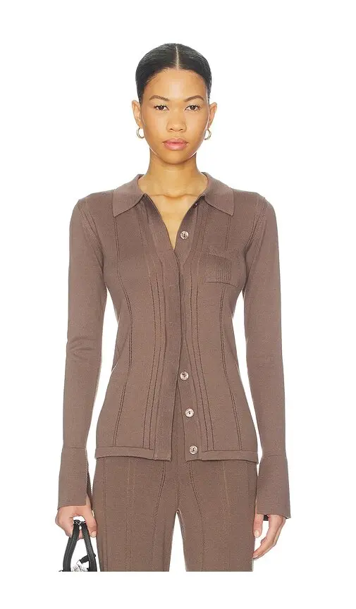 Remain Birger Christensen Light Knit Cardigan - Brown