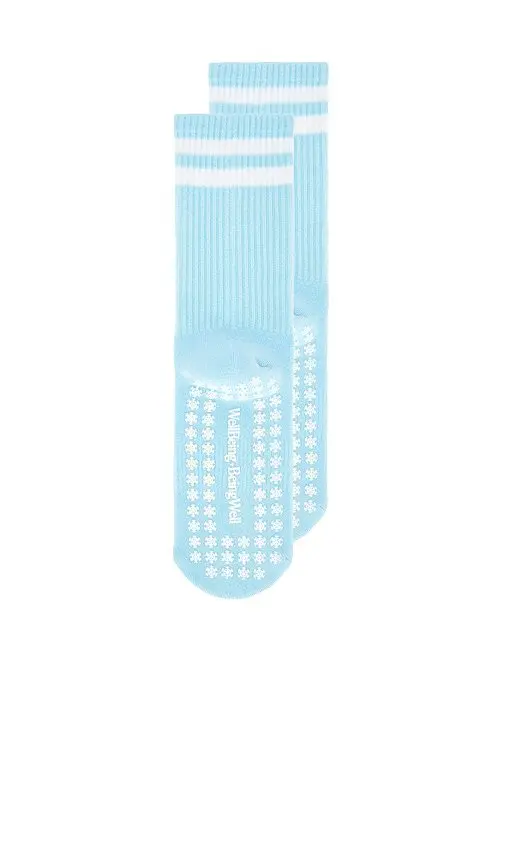WELLBEING + BEINGWELL Striped Tube Grip Socks