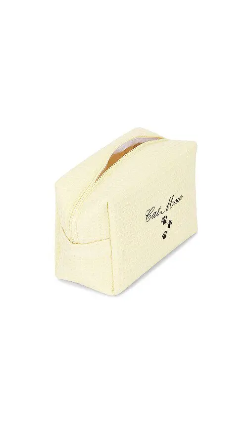 ABBODE Cat Mom Waffle Pouch - Yellow