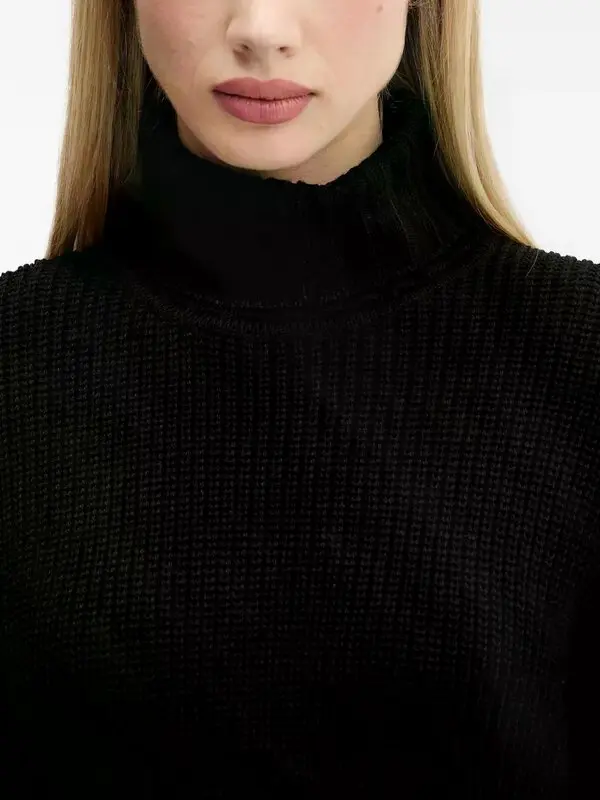 Karl Lagerfeld Logo Detail Roll Neck Sweater