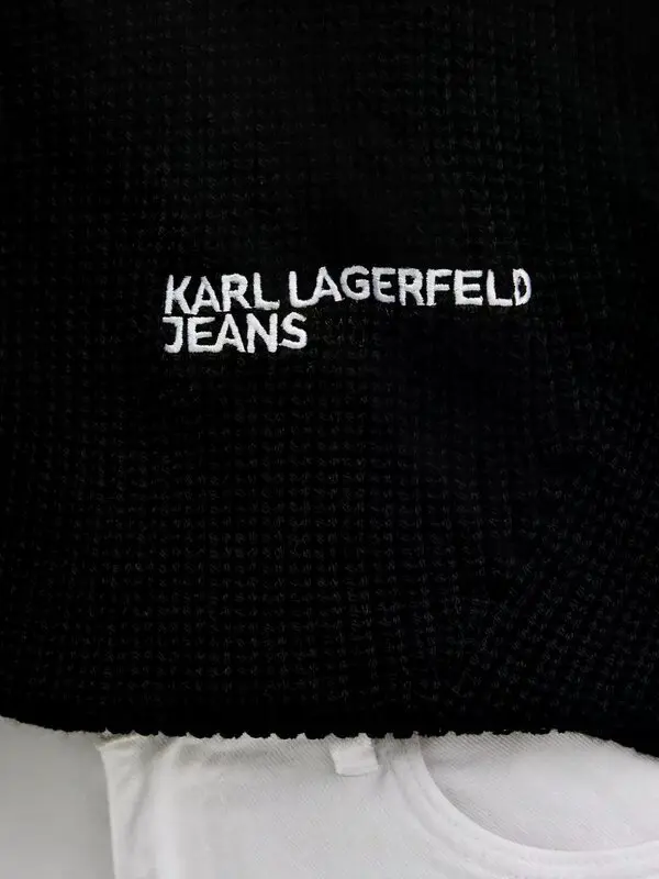 Karl Lagerfeld Logo Detail Roll Neck Sweater