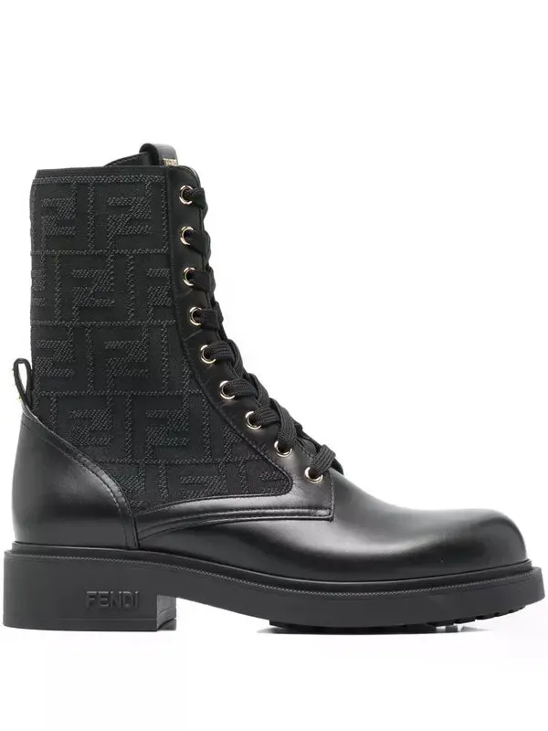 Fendi Filo Logo Stretch Ankle Boots