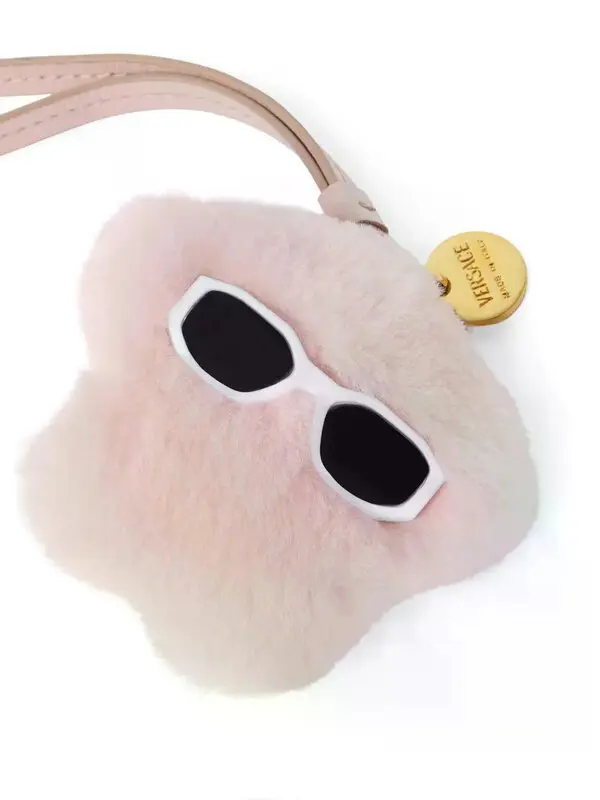 Versace Medusa Shearling Keyring - Pink