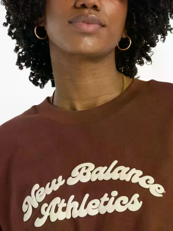 NEW BALANCE Athletics Logo T-shirt - Brown