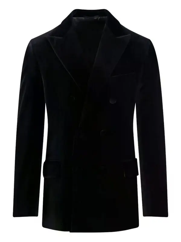 GOLDEN GOOSE Contrasting-lapels Double-breasted Blazer - Black