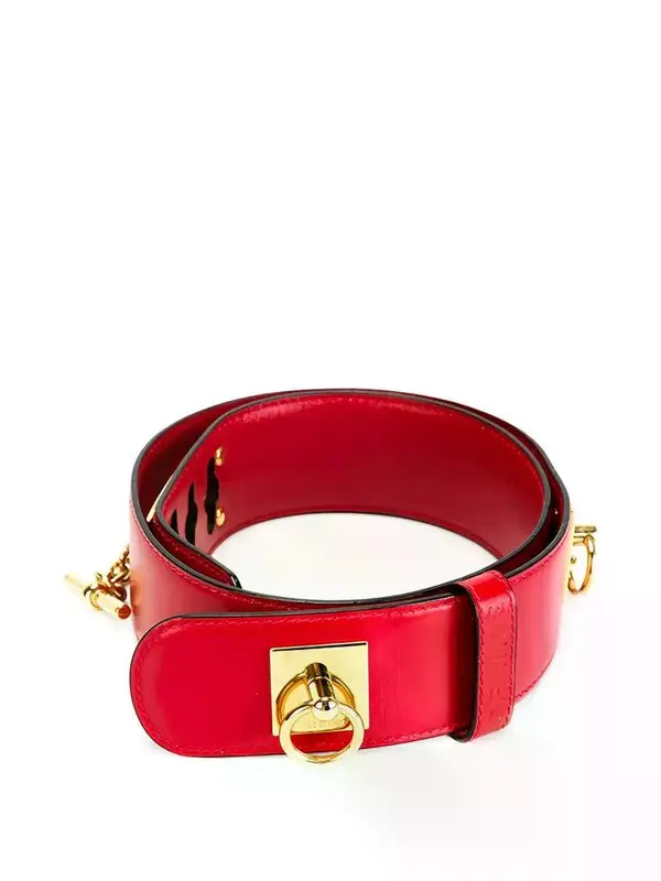 Celine Leather Chain Belt - Red