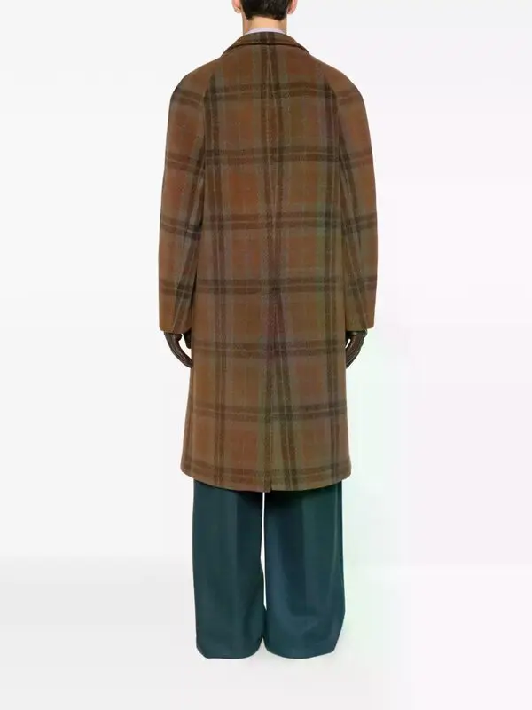 ROMEO GIGLI 1990s Checked Wool Coat
