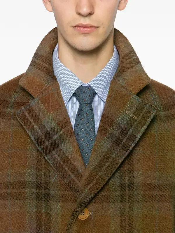 ROMEO GIGLI 1990s Checked Wool Coat
