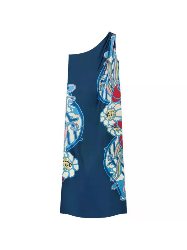 La DoubleJ Roy One-shoulder Print Maxi Dress