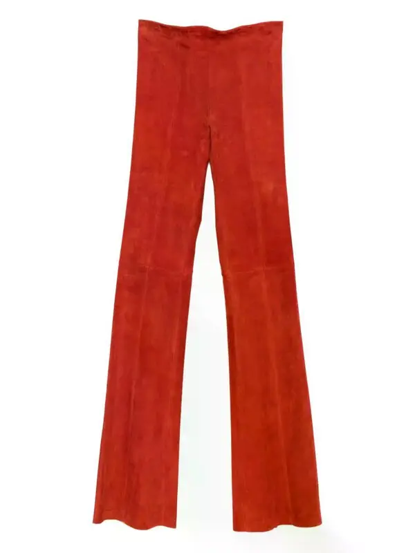 Stouls Paneled Flared Trousers With Topstitching - Orange