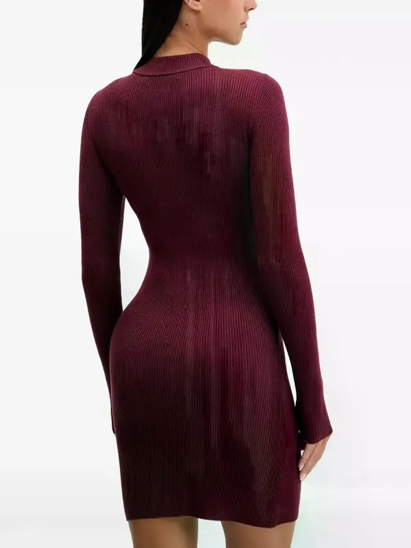 Karl Lagerfeld Ribbed Knit Mini Dress