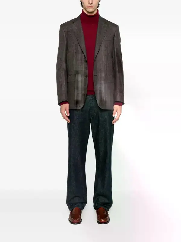 Canali Checked Two-button Blazer