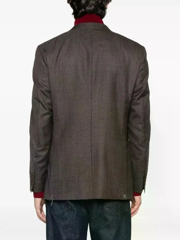 Canali Checked Two-button Blazer