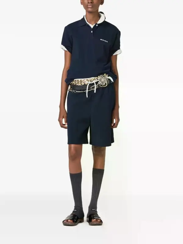 Miu Miu Cotton Jersey Bermuda Shorts