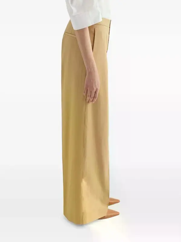 JIL SANDER Pressed Crease Wide Leg Trousers