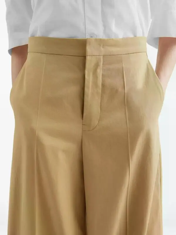 JIL SANDER Pressed Crease Wide Leg Trousers