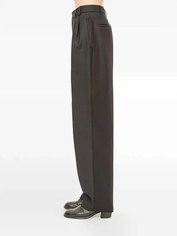 Andrea Ya'aqov Pleated Belt-loop Trousers - Black