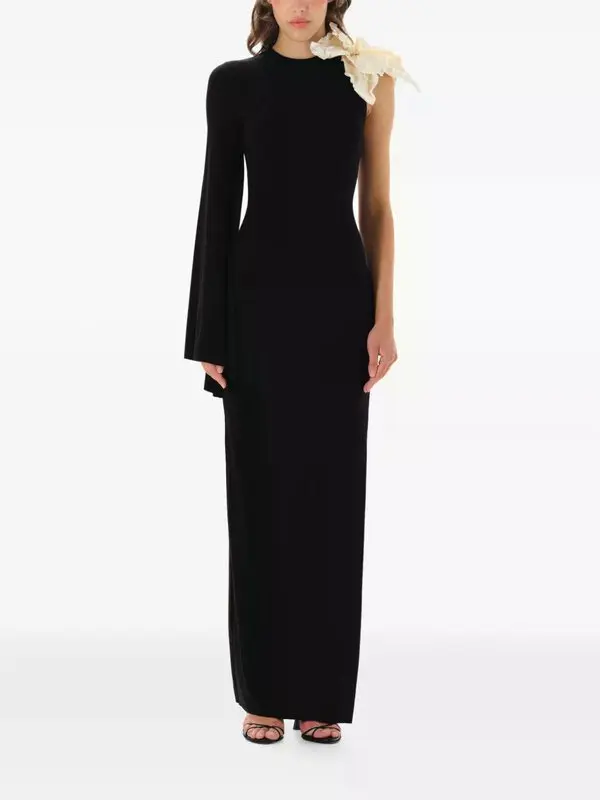 MANURI Darling One-shoulder Maxi Dress With Floral Detail
