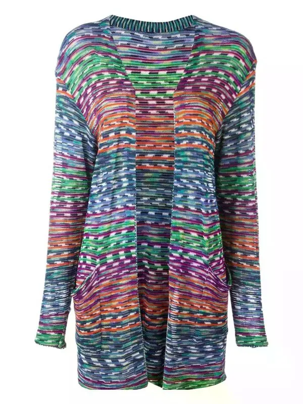 Missoni Long-sleeved Open-front Knitted Cardigan