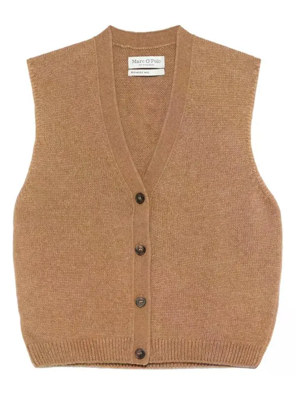Marc O'polo Button-up V-neck Gilet
