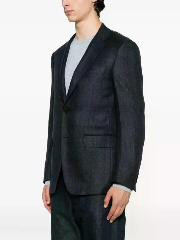 Canali Checked Two-button Blazer