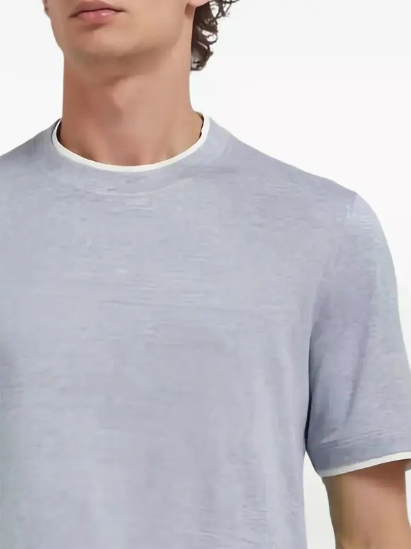Brunello Cucinelli Short-sleeve Crew-neck T-shirt - Grey
