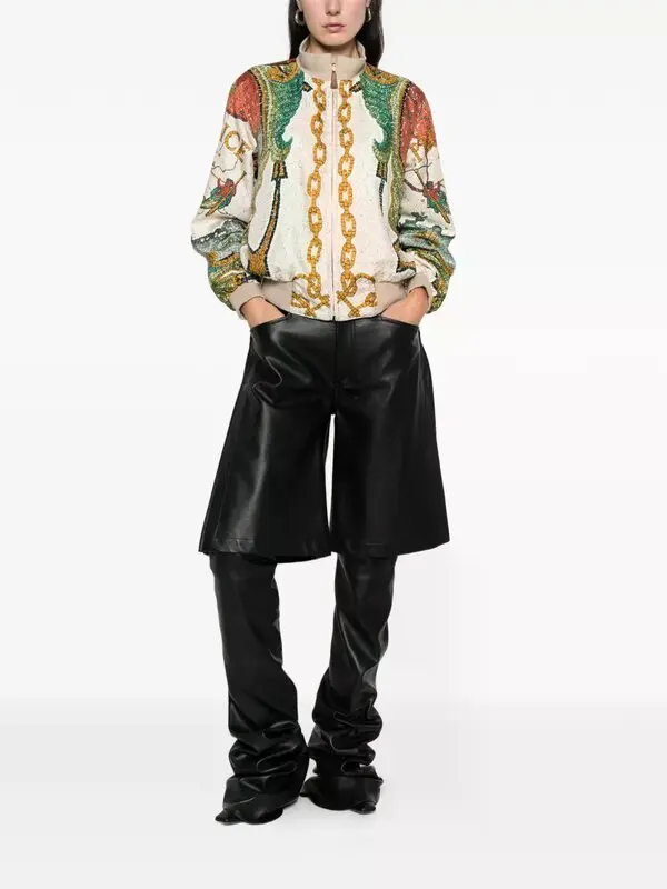 Hermès Reversible Silk Bomber Jacket