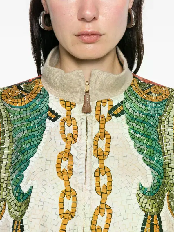 Hermès Reversible Silk Bomber Jacket