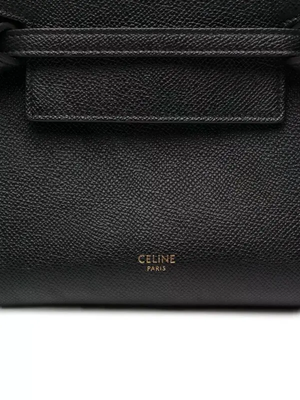 Celine Leather Tote Bag - Black