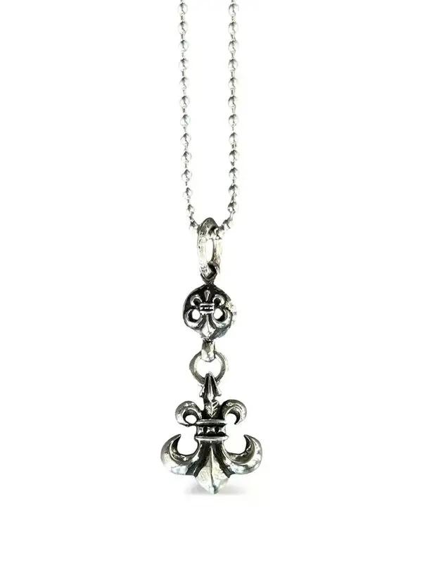 Chrome Hearts Sterling Fleur Pendant Necklace