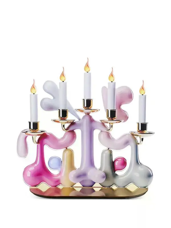 Linee Recanati Candypop Sculptural Candelabra Stand - Pink