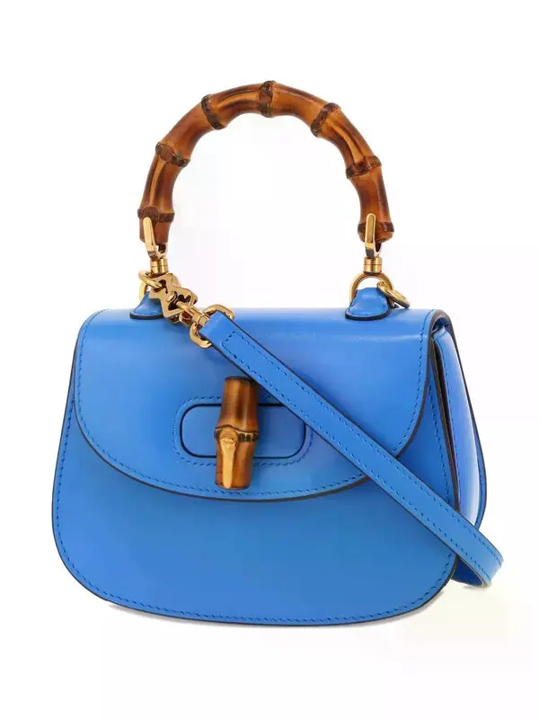 Gucci Bamboo Top Handle Cross-body Bag - Blue