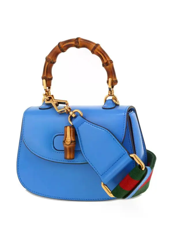 Gucci Bamboo Top Handle Cross-body Bag - Blue