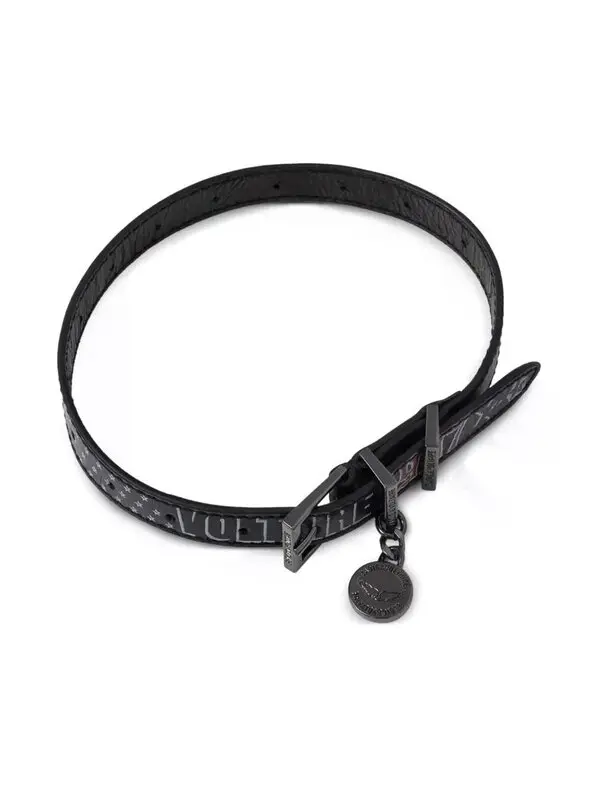 Zadig&Voltaire Double Wrap Patent Leather Charm Bracelet - Black