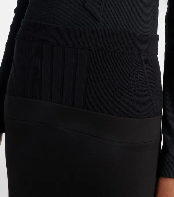 Attico Jersey Midi Skirt