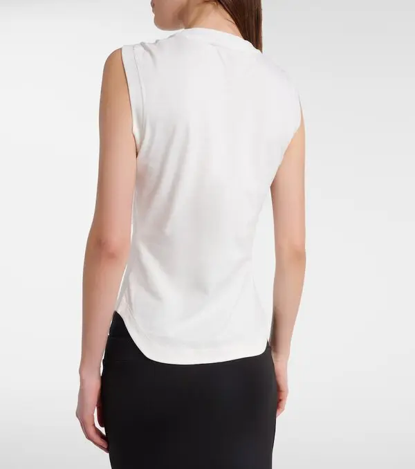 Attico Logo Cotton Top - White
