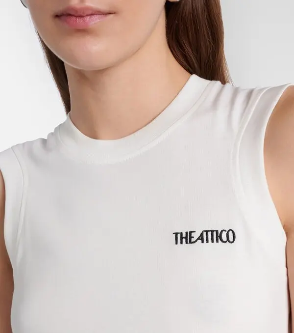 Attico Logo Cotton Top - White