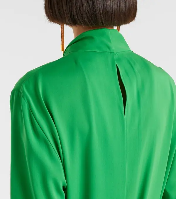 TOM FORD Belted Silk Midi Dress