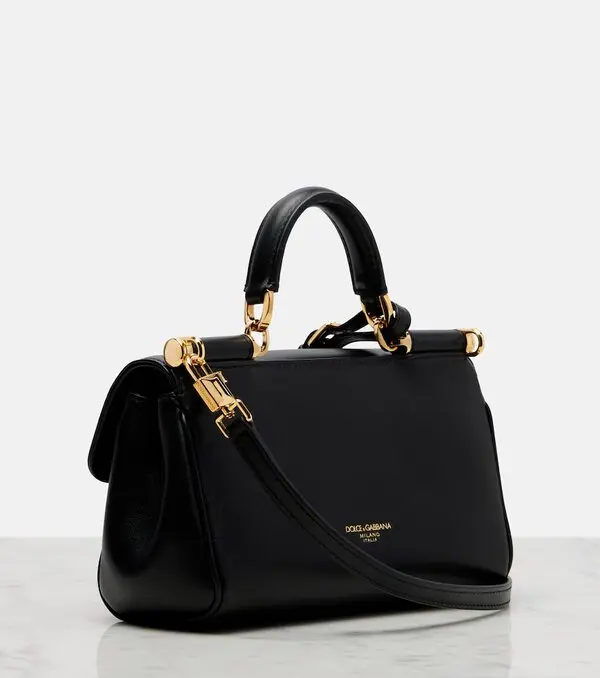Dolce & Gabbana My Sicily Small Leather Tote Bag