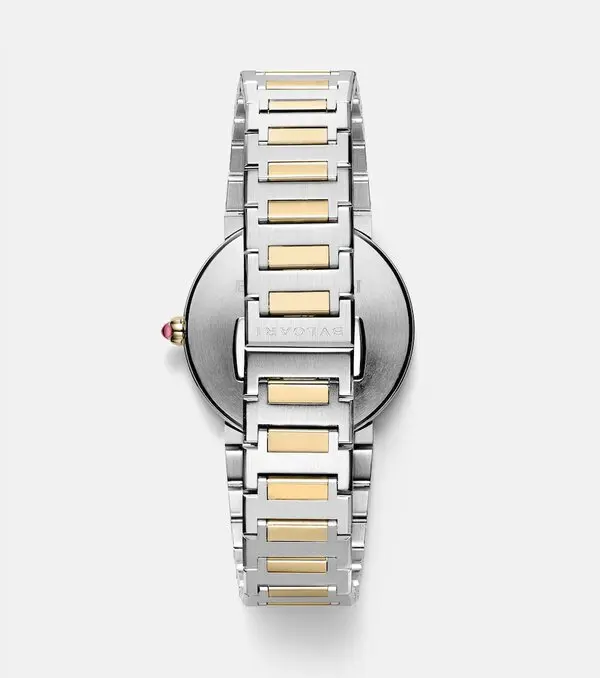 BVLGARI Embellished 33mm 18kt Gold And Stainless Steel Watch