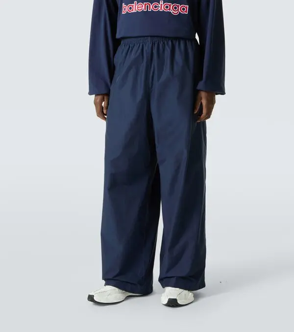 Balenciaga Logo Oversized Cotton-blend Jersey Track Pants