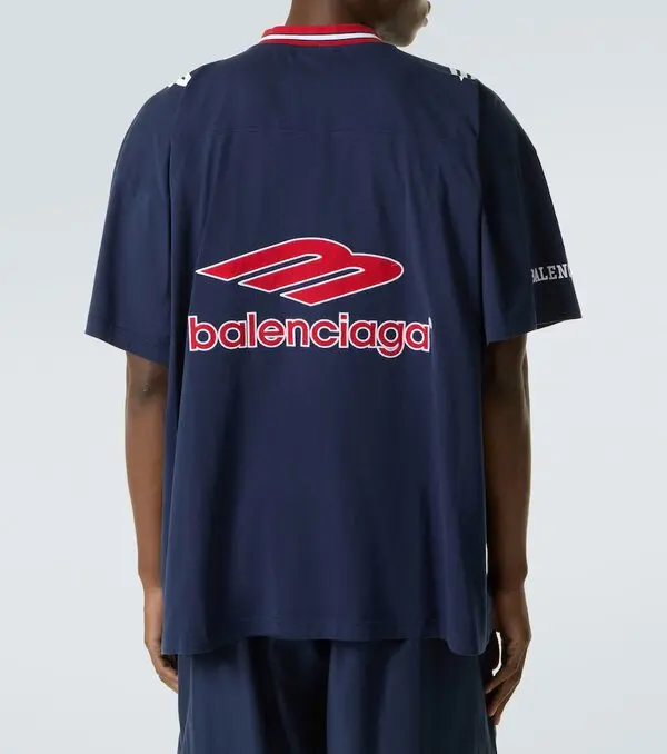 Balenciaga Logo Oversized Cotton Jersey T-shirt