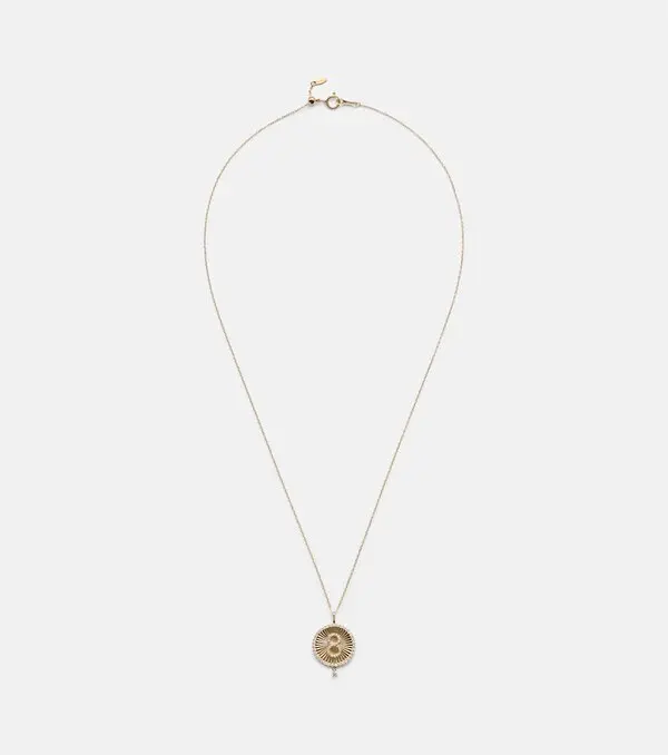 PERSEE Lucky Charm Eight 18kt Yellow Necklace With Diamonds - Gold